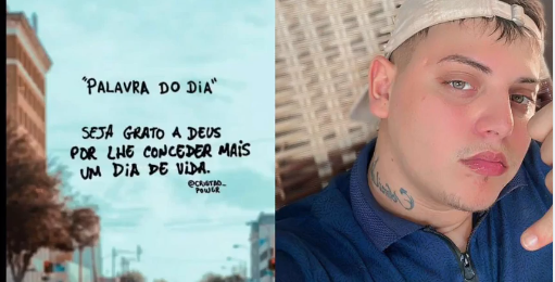 Antes de morrer, "Vitinho Cell" agradeceu a Deus pelo dia de vida - MSKTV